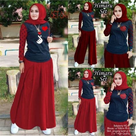 Himaru Setsayonara Setmuslimah Womens Set Shopee Singapore