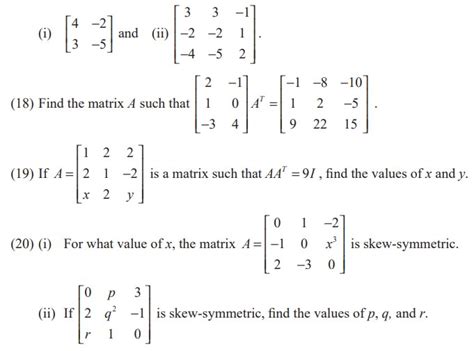Matrices Definition General Form Properties Theorem Proof Solved Example Problems Exercise