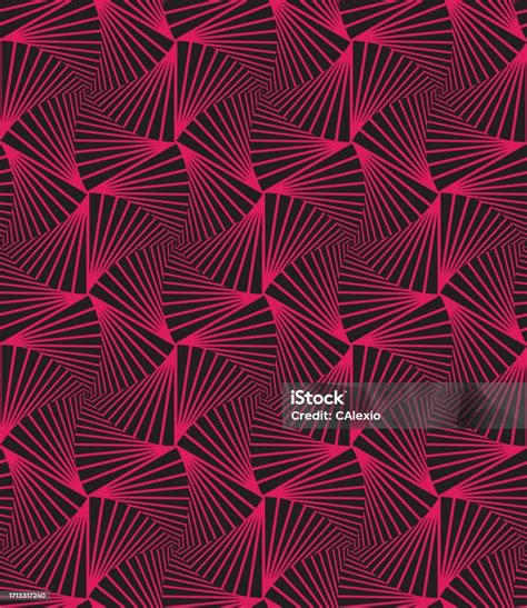 검은색 배경에 빨간색 선의 기하학적 격자 요소가 있는 매끄러운 추상적인 물결 모양 패턴 3d 종이 접기 스타일입니다 선형 아트 삼각형 장식용 벡터 그림입니다 0명에 대한