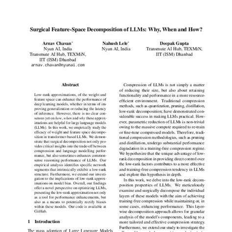 Surgical Feature Space Decomposition Of Llms Why When And How Acl Anthology