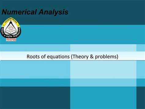 Roots Of Equations Ppt