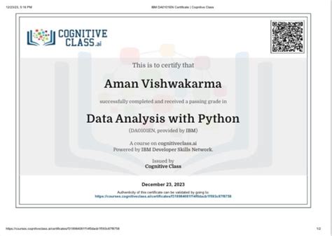 Completed Data Analysis With Python Course Aman Vishwakarma Posted On
