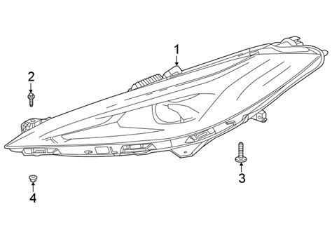 Chevrolet Corvette Headlight Assembly 84826267 Gm Parts Outlet