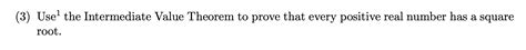 solved 3 use 1 the intermediate value theorem to prove