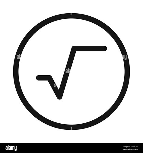 Square Root Icon Vector Symbol Or Sign Set Collection In Black And