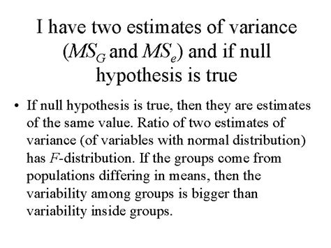 Analysis Of Variance ANOVA Examples Of Problems We