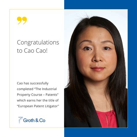 Cao Cao On Linkedin I Am Happy To Share That Im Now Officially A European Patent Litigator
