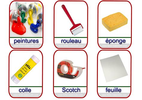 Imagier Les Outils De La Classe 4 Jeux De Vocabulaire Étiquettes De