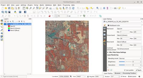 Qgis Creating An Ndvi Image In Qgis North River Geographic Systems Inc