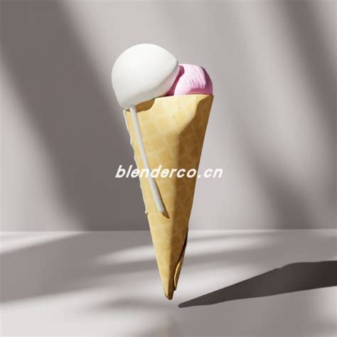 Blender美味冰淇淋模型 Blender布的86 Blender布的