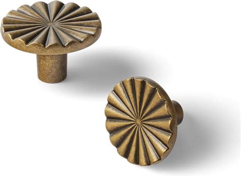 Goo Ki Antique Brass Cabinet Knobmodern 15（38mm Dia Zinc Alloy