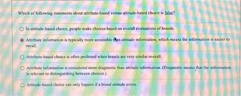 Solved Which Of Following Statements About Attribute Based