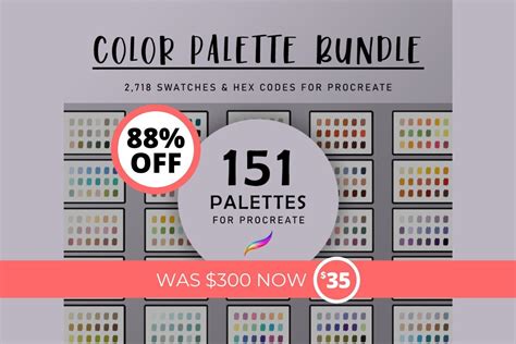PROCREATE Color Palette Ultimate Bundle Procreate Swatches For IPad Digital Illustration