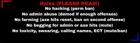 Here Is An Idea For A Chart Of Rules To Be Put Ingame Rincidentscollide