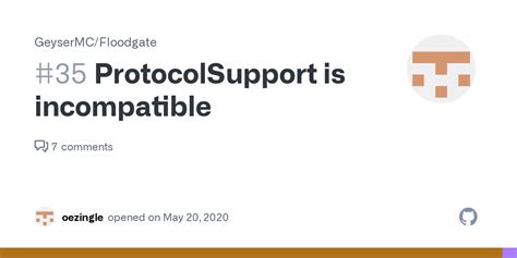ProtocolSupport Is Incompatible Issue GeyserMC Floodgate GitHub