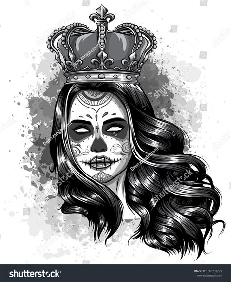 Girly Skull Tattoo Templates