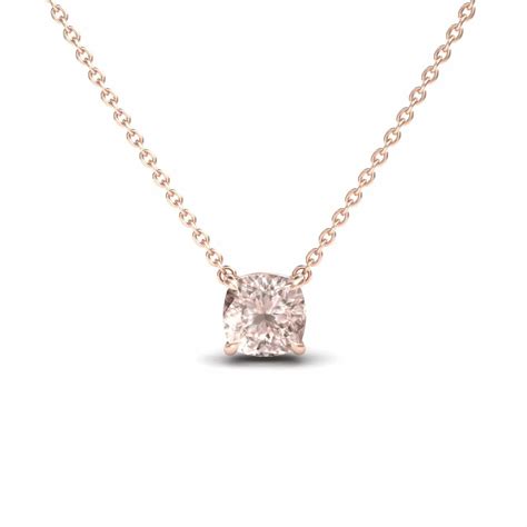 Morganite Solitaire Necklace Breanna