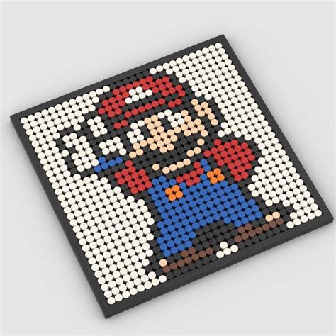 Lego Moc Mosaic 011 Super Mario 1 By Uminuo Rebrickable Build With Lego