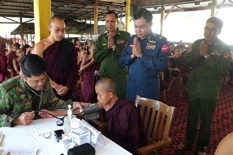 မြစ်ကြီးနားမြို့၊ ကျောက်တန်းမြို့နယ်နှင့် ဆိပ်ကြီးခနောင်တိုမြို့နယ်တို့ရှိ သံဃာတော်များနှင့