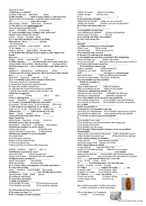 Multiple Choice Test English Esl Worksheets Pdf And Doc