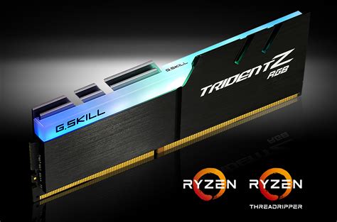 G Skill Unveils AMD Ryzen CPUs Optimized Trident Z RGB DDR Memory