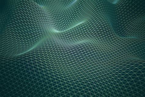 Premium Photo Green Grid Waves