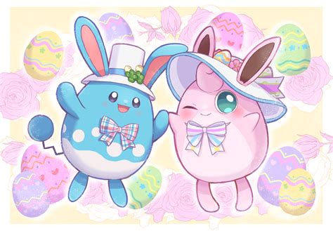 025sakura393 Azumarill Wigglytuff Wigglytuff Pastel Nintendo Pokemon Pokemon Unite