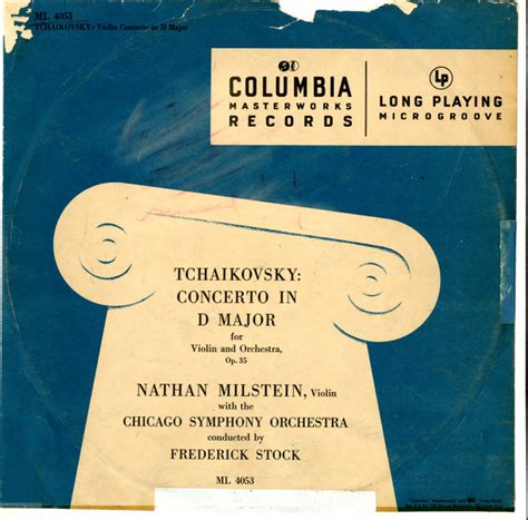 Tchaikovsky Nathan Milstein Violin With The Chicago Symphony
