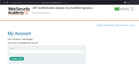 Jwt Authentication Bypass Via Unverified Signature Portswigger Write Up Deep Hacking