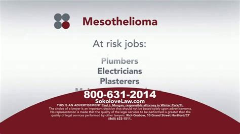 Sokolove Law Tv Commercial Mesothelioma Asbestos Exposure Ispottv
