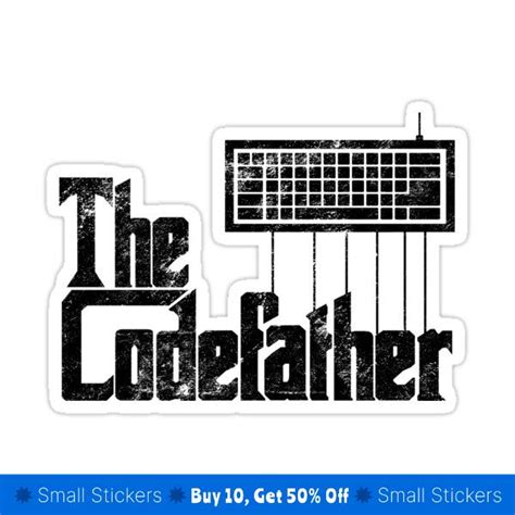 Funny Programmer T Shirt The Codefather Funny Programming Sticker For Sale By Farhanhafeez