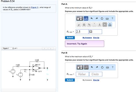 Solved In The Difference Amplifier Shown In Figure 1 What