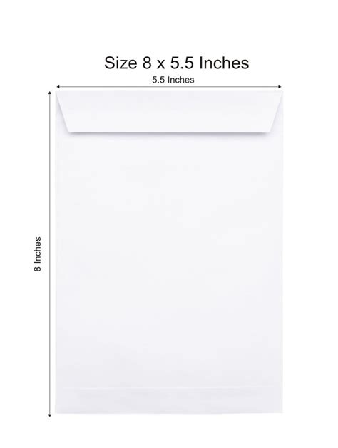 8 X 5 5 White Envelopes 100 Gsm Office And Multipurpose Envelopes Small Vertical Envelopes
