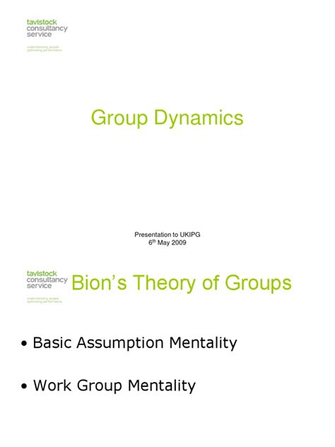 Bions Group Dynamics Theory Pdf Reality Behavior