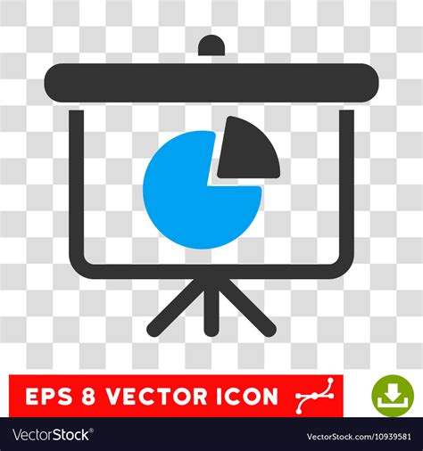 Pie Chart Demonstration Eps Icon Royalty Free Vector Image