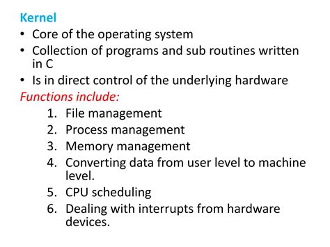 2 Unix Os System Architecture Easypptx