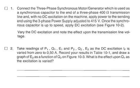 Solved Connect The Three Phase Synchronous Chegg