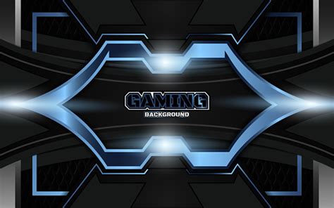 현대 E스포츠 모양의 추상적인 미래 지향적인 기하학적 블랙과 레드 게이밍 배경 벡터 디자인 템플릿 기술 개념 Brand Name Video Game에 대한 스톡 벡터 아트