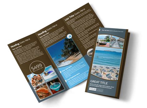 Luxury Ocean Beach Resort Brochure Template Mycreativeshop
