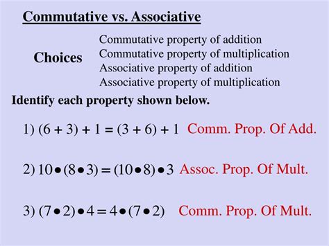 PPT Lesson The Commutative And Associative Property PowerPoint Presentation ID