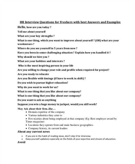 Interview Questionnaire 24 Examples Format Pdf