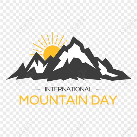 국제 산악 날휴양레트로배지 Png 일러스트 무료 다운로드 Lovepik