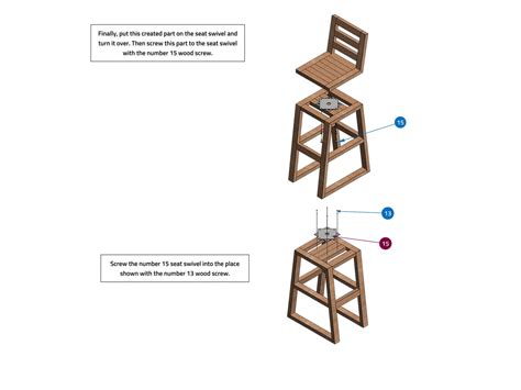 360 Degree Swivel Chair Plans Chair With Stool Plan Bar Stool Plans Doityourselfplanner