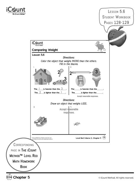 Level Red Teachers Edition Math Book Vol 2 Premium Line Icount Method