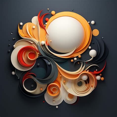 Premium Photo Abstract Design With Filled Circle Material On Background In Contrast Color