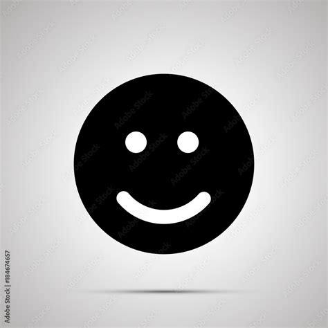 Smile Silhouette Simple Black Happy Face Icon Stock Vector Adobe Stock