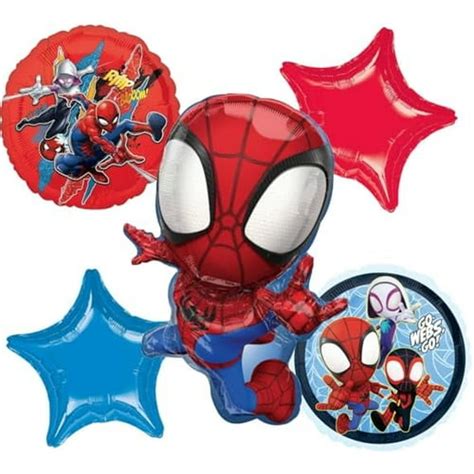 Spidey And His Amazing Friends Birthday Party Supplies Balloon Bouquet