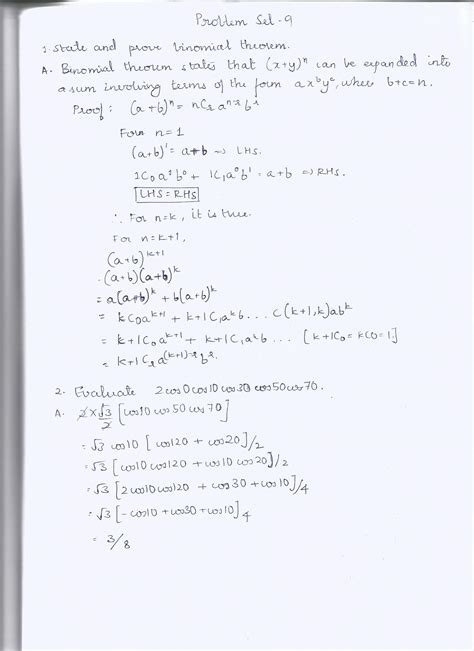 Solutions For Problem Set 9 Ssrvm Resources