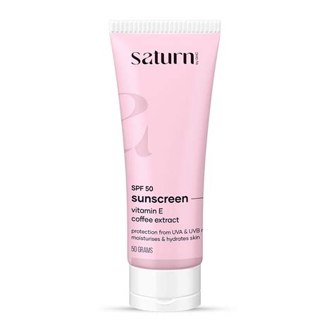 Saturn By GHC Broad Spectrum UVA UVB Protection Anti Pollution Sunscreen Cream SPF 50 Pack Of 1