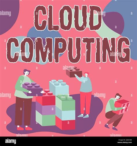 Conceptual Caption Cloud Computing Business Showcase Use A Network Of Remote Servers Hosted On